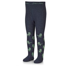 Sterntaler Strumpfhose T-Rex in blau melange | Gr.: 62