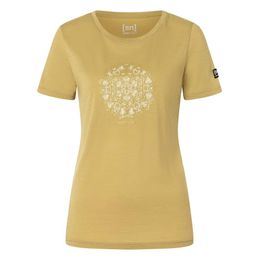 super.natural Merino T-Shirt W ORNAMENT TEE in Beige | Gr.: M
