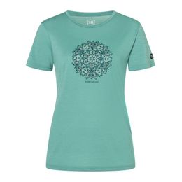 super.natural Merino T-Shirt W ORNAMENT TEE in Petrol | Gr.: L