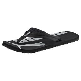 Zehentrenner Puma "EPIC FLIP V2", Herren, Gr. 37, schwarz-wei&szlig; (schwarz, wei&szlig;), Textil, bedruckt, Schuhe Zehentrenner, sportlicher Stil, mit bedruckter Optik, leichtes Textil-Obermaterial