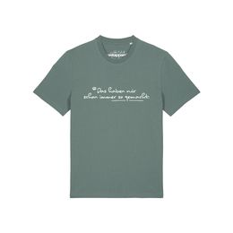 Watapparel Shirt 'Das Haben Wir Schon Immer So Gemacht' male Green size XS