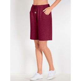 Bermudas, Damen, Gr. 40, Normalgr&ouml;&szlig;en, rot (bordeaux), 95% Baumwolle, 5% Elasthan, unifarben, kurz, Hosen Bermudas