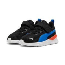 Sneaker Puma "ANZARUN LITE AC INF", Kinder, Gr. 25, Puma schwarz, hyperlink blau, Puma wei&szlig;, rotmazing, Textil, unifarben, Schuhe Sneaker, mit Klettverschluss, mit CMEVA-D&auml;mpfung, aus Textil