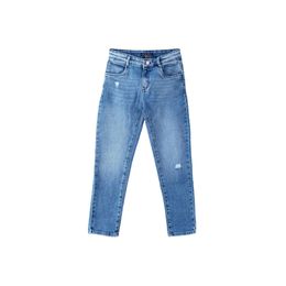 Solang Hose Denim Jeans Slim-Fit Used-Look M&auml;dchen Gr&ouml;&szlig;e 128 dunkelblau