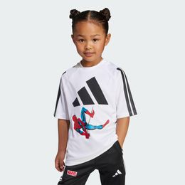 adidas Sportswear Funktionsshirt 'Marvel Spider-Man' Jungen Gr&ouml;&szlig;e 110 azur / dunkelrot / schwarz / wei&szlig;