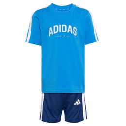 adidas Sportswear Trainingsanzug Jungen Gr&ouml;&szlig;e 98 navy / hellblau / wei&szlig;
