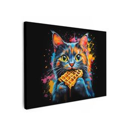 OnlyWow Leinwand Bilder T&uuml;rkis | Gr.: 80x60 cm