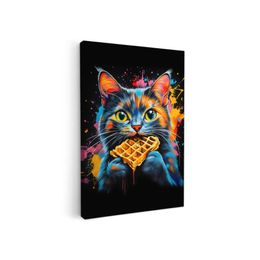 OnlyWow Leinwand Bilder T&uuml;rkis | Gr.: 40 x 60 cm