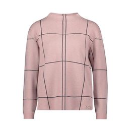Betty Barclay Strickpullover kariert in Patch Ros&eacute;/Grey | Gr.: 48