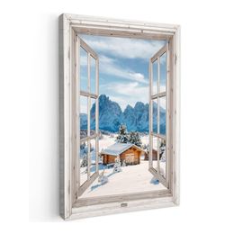 OnlyWow Leinwand Bilder Wei&szlig; Hochglanz | Gr.: 60 x 80 cm