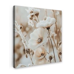 OnlyWow Leinwand Bilder Creme | Gr.: 90 x 90 cm