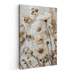 OnlyWow Leinwand Bilder Creme | Gr.: 40 x 60 cm