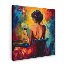 OnlyWow Leinwand Bilder Bordeaux | Gr.: 90 x 90 cm