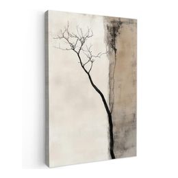 OnlyWow Leinwand Bilder Taupe | Gr.: 80 x 120 cm