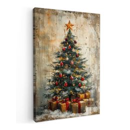 OnlyWow Leinwand Bilder Rostfarben | Gr.: 60 x 80 cm