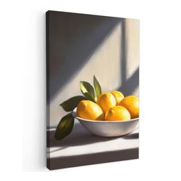 OnlyWow Leinwand Bilder Gelb | Gr.: 40 x 60 cm