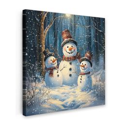 OnlyWow Leinwand Bilder Hellblau | Gr.: 20 x 20 cm