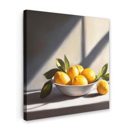 OnlyWow Leinwand Bilder Gelb | Gr.: 50 x 50 cm