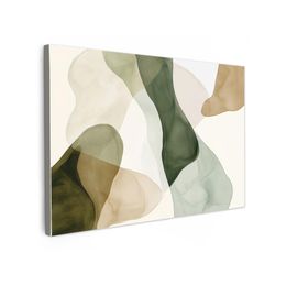 OnlyWow Leinwand Bilder Salbeigr&uuml;n | Gr.: 40 x 30 cm