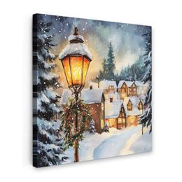 OnlyWow Leinwand Bilder Sandfarben | Gr.: 50 x 50 cm