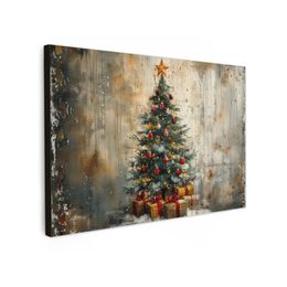 OnlyWow Leinwand Bilder Rostfarben | Gr.: 60 x 40 cm