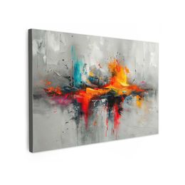 OnlyWow Leinwand Bilder Abstrakte Kunst Explosion | Gr.: 90 x 140 cm