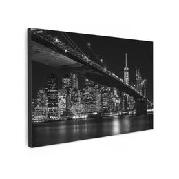 OnlyWow Leinwand Bilder Brooklyn Bridge | Gr.: 80x60 cm