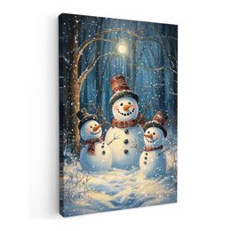 OnlyWow Leinwand Bilder Hellblau | Gr.: 30 x 40 cm