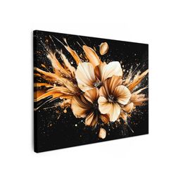 OnlyWow Leinwand Bilder Cappuccino | Gr.: 120 x 80 cm