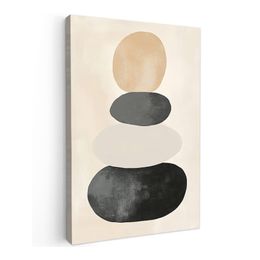 OnlyWow Leinwand Bilder Taupe | Gr.: 90 x 140 cm