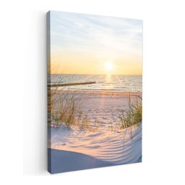 OnlyWow Leinwand Bilder Sonnenuntergang | Gr.: 60 x 80 cm