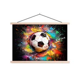 OnlyWow Poster mit Leiste Fu&szlig;ball | Gr.: 60 x 40 cm