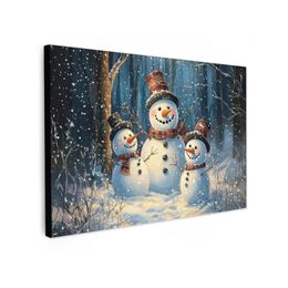 OnlyWow Leinwand Bilder Hellblau | Gr.: 150 x 100 cm