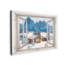 OnlyWow Leinwand Bilder Wei&szlig; Hochglanz | Gr.: 90 x 60 cm