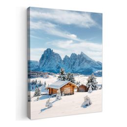 OnlyWow Leinwand Bilder Eichefarben | Gr.: 90 x 140 cm