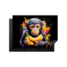 OnlyWow Herdabdeckplatte Affe bunt | Gr.: 77 x 51 cm