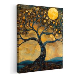 OnlyWow Leinwand Bilder Vollmond | Gr.: 60 x 90 cm