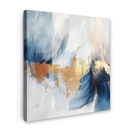 OnlyWow Leinwand Bilder Abstrakt gold | Gr.: 50 x 50 cm