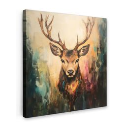 OnlyWow Leinwand Bilder Haselnussfarben | Gr.: 90 x 90 cm
