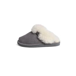 Kaiser Naturfellprodukte H&L Pantolette Frida grau nappa | Gr.: 39