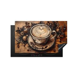 KitchenYeah Herdabdeckplatte Kaffee | Gr.: 59 x 51 cm