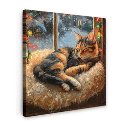 OnlyWow Leinwand Bilder Bernsteinfarben | Gr.: 90 x 90 cm