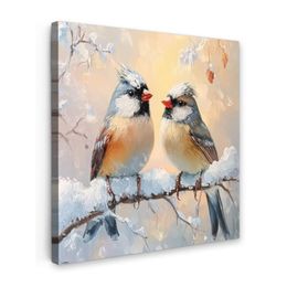 OnlyWow Leinwand Bilder Pastellblau | Gr.: 20 x 20 cm