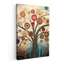 OnlyWow Leinwand Bilder Stilvoller Baum | Gr.: 60 x 90 cm