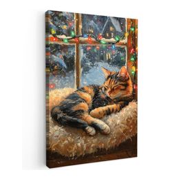 OnlyWow Leinwand Bilder Bernsteinfarben | Gr.: 60 x 80 cm