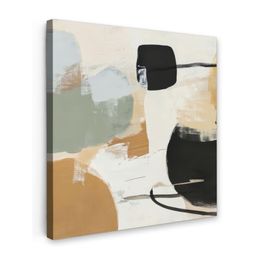 OnlyWow Leinwand Bilder Currygelb | Gr.: 20 x 20 cm
