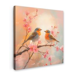 OnlyWow Leinwand Bilder Hellrosa | Gr.: 50 x 50 cm