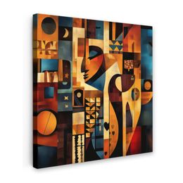 OnlyWow Leinwand Bilder Terra cotta | Gr.: 50 x 50 cm