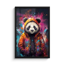 OnlyWow Poster mit Leiste Panda | Gr.: 30 x 40 cm