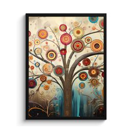 OnlyWow Poster mit Leiste Stilvoller Baum | Gr.: 40 x 60 cm